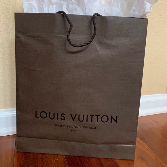 Louis Vuitton | Bags | Authentic Lv Paper Shopping Bags And Ribbon ...